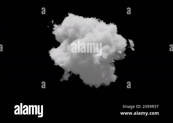 3D small cloud with alpha channel and looping animation. Slowly transforms in space Stock Video ...