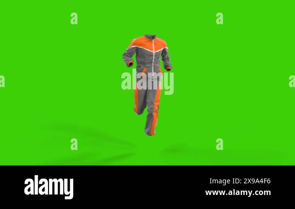 Athletic Invisible Man Green Screen Runcycle Animation 3D Rendering 4K ...