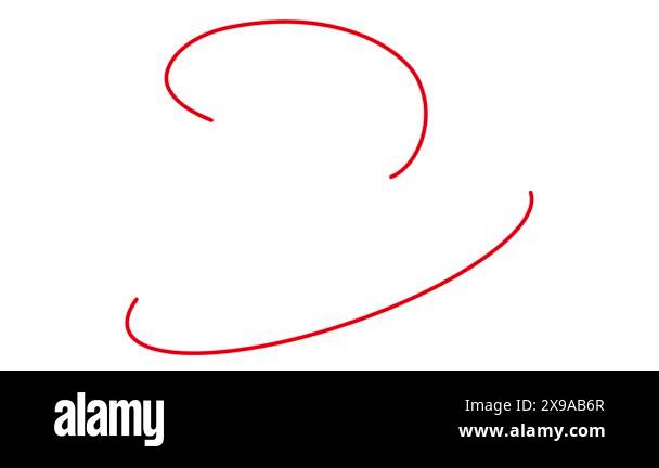 Animated red linear bread and roll is drawn. Line symbol of bakery ...