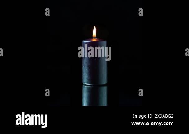 Realistic Candle Flame. Candle flames animation on black screen - candle Fire flame Stock Video ...