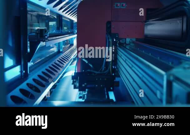 Large format printer printing on a roll of paper at high speed Stock ...