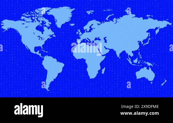 Abstract News background lighting pattern loop animation blue world map ...