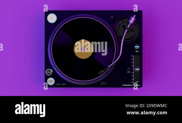 4k Resolution Video: Professional DJ Turntable Vinyl Disk Record Player ...