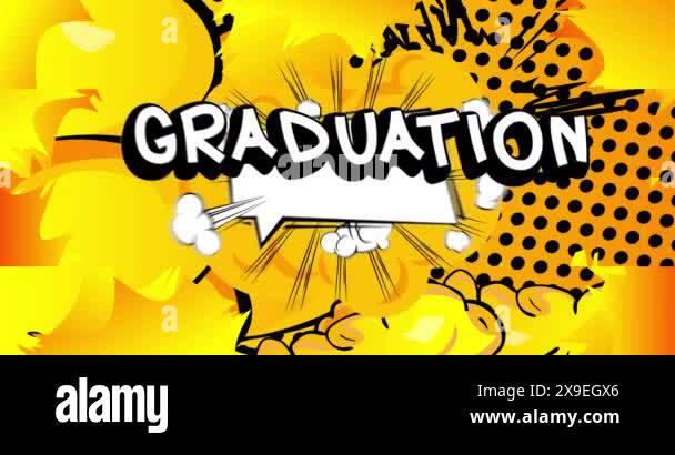 Cartoon comic book graduation word Stock Videos & Footage - HD and 4K ...
