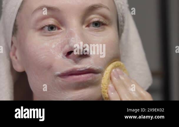 Woman face cleanse sponge Stock Videos & Footage - HD and 4K Video ...