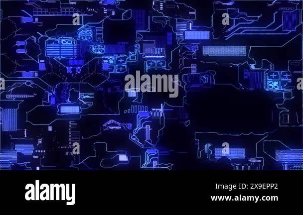 Printed circuit board. Visualization of advanced technology concept ...