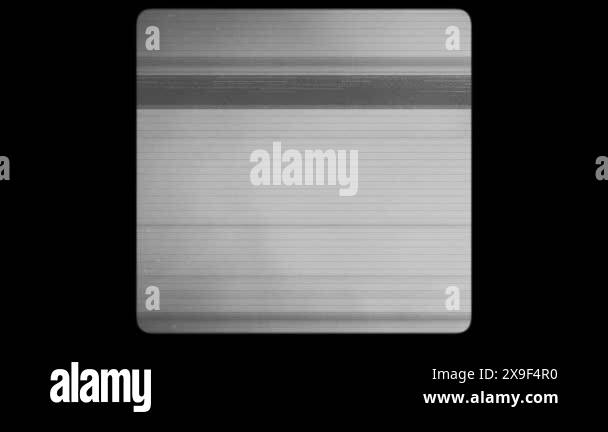 CRT television with flickering light. Vintage VHS effect of an old ...