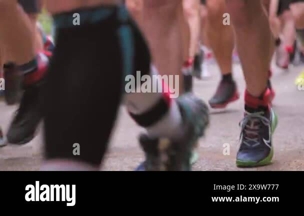 Start of mass race, start of runners, race, start of marathon, run of ...