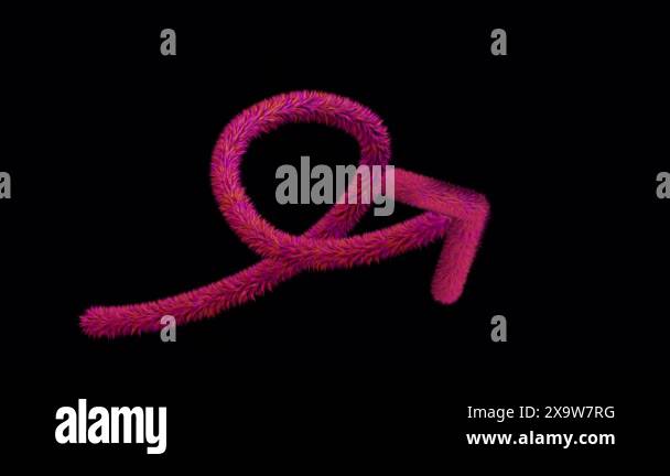 Furry arrow. Soft and realistic fur. Arrow with fluffy hair. Colorful ...