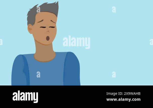 Animated or cartoon character man or guy office worker, lip syncing ...