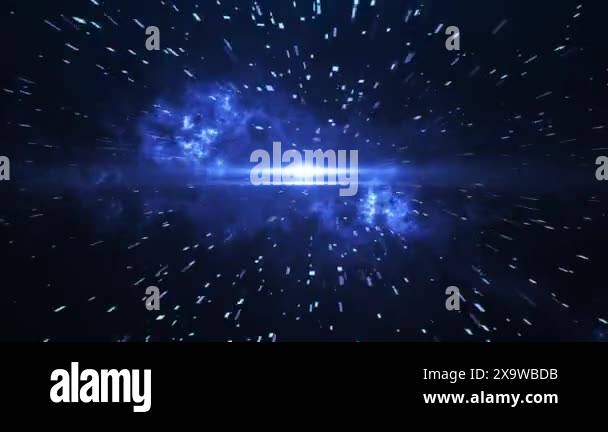 Abstract scene of futuristic cyber world. Data flow in digital space ...