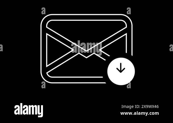 Email icon outline vector Stock Videos & Footage - HD and 4K Video ...