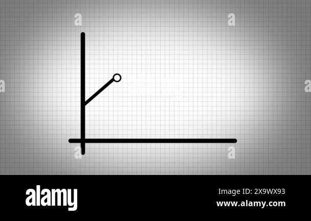 A simple line graph with data points on a grid background Stock Video ...