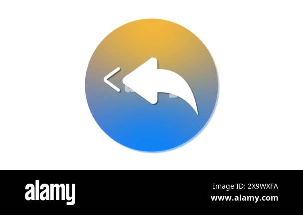 A circular icon with a gradient background transitioning from yellow at ...
