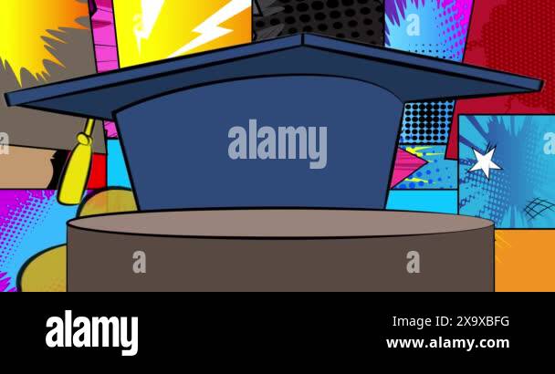 Comic Book Product podium stage animation for presentation with ...