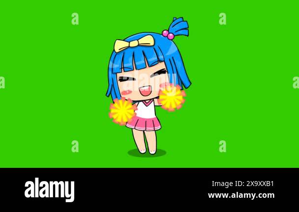 Cheerleading female cheerleader cartoon Stock Videos & Footage - HD and ...