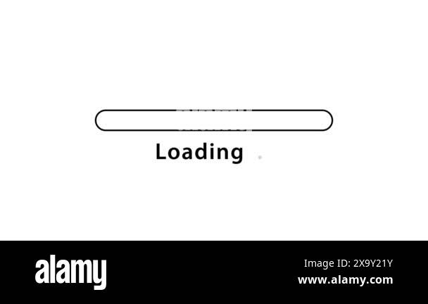 round bar strip with border for loading animation video , footage of ...