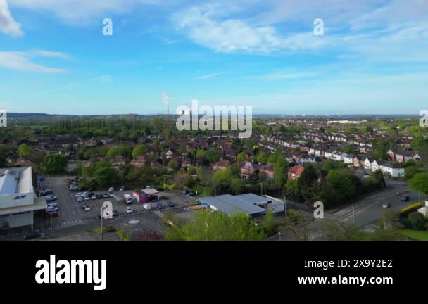 Aerial Footage of Real Estate Homes at Toton Village of Nottinghamshire ...