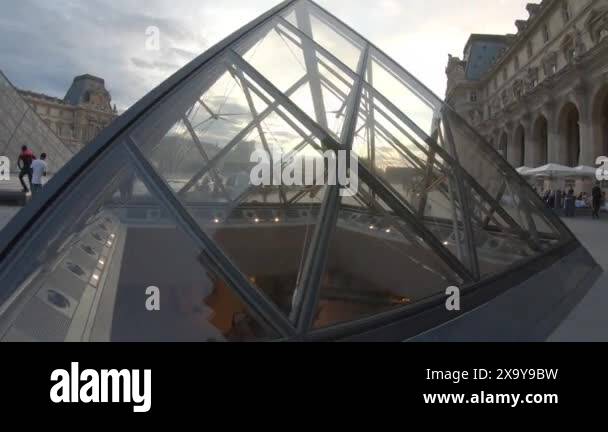 Paris, France - September 12, 2024. The Louvre in 4K, on the Right Bank ...