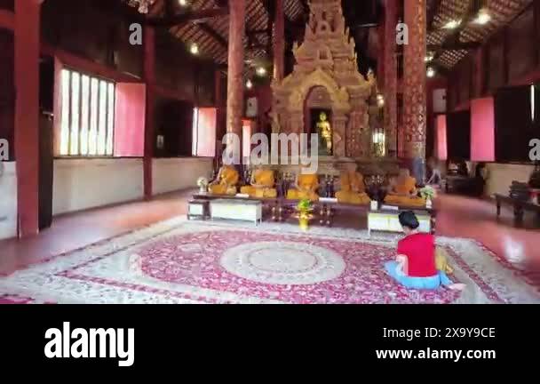 Chiang Mai, Thailand - 15th february, 2024: Wax monk models in Wat Phra ...