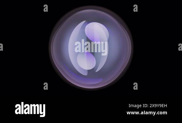 Soap bubble, rotation animation seamlessly loopable. 3D rendering ...