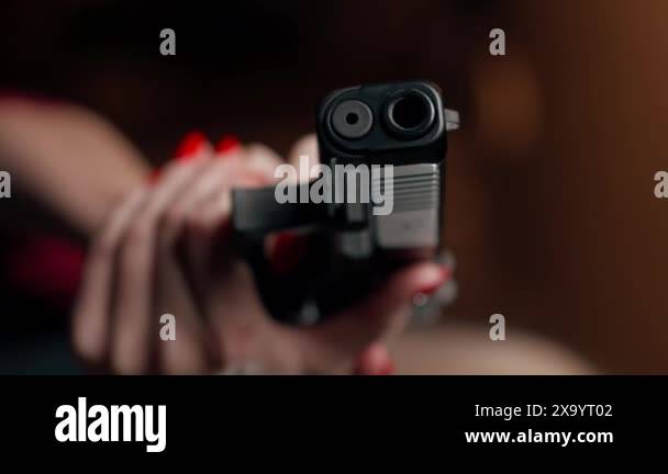 vertical video close up in a professional shooting range a military man ...