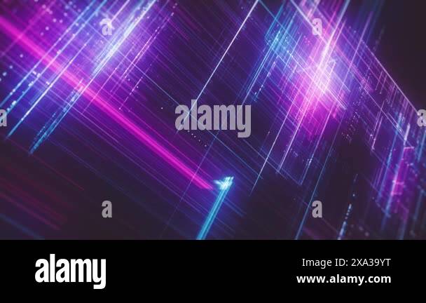 Advanced 3d Technology Neon Grid/ Animation of an abstract technology ...