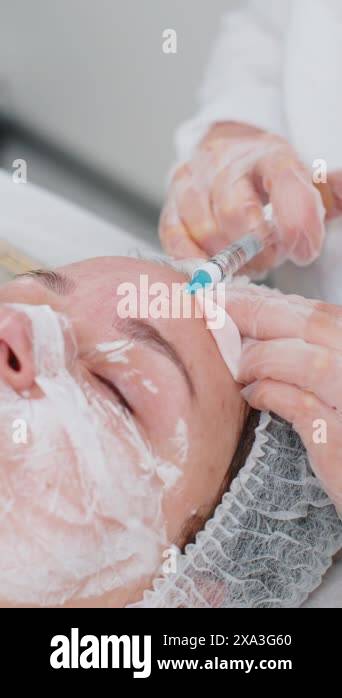 Beauty anti-aging injection biorevitalization face forehead mesotherapy ...