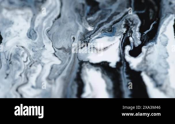 Liquid marble texture. Shiny ink mix. Defocused black white gray color ...