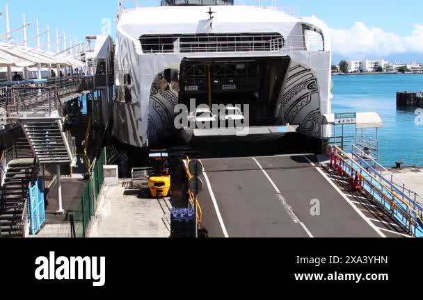 Car ferry lowering its car ramp Stock Videos & Footage - HD and 4K ...