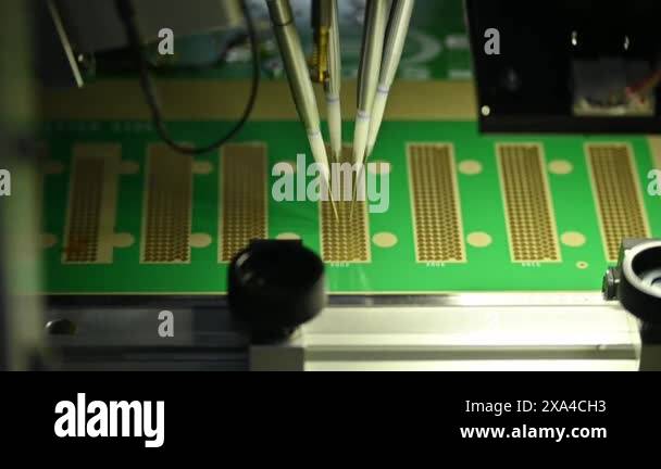 The PCB board checking process by high speed automatic robot system ...