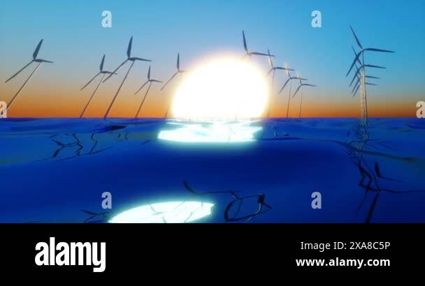 Wind turbine rotates with the air to generate sustainable and clean ...