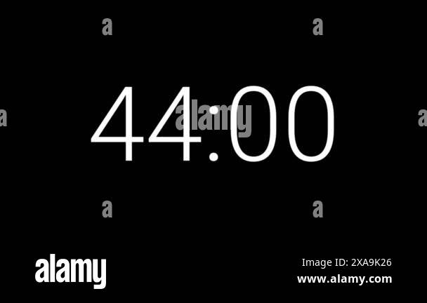 55 seconds countdown timer on black background suitable for concepts of ...