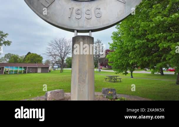 Front of Giant Toonie replica monument at Old Mill park along Trent ...