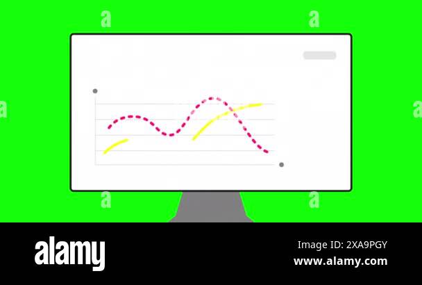 Loop animation of simple graph. Animated Infographic on white ...