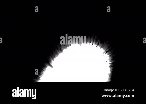 Black ink rorschach effect abstract background artistic flow splatter ...