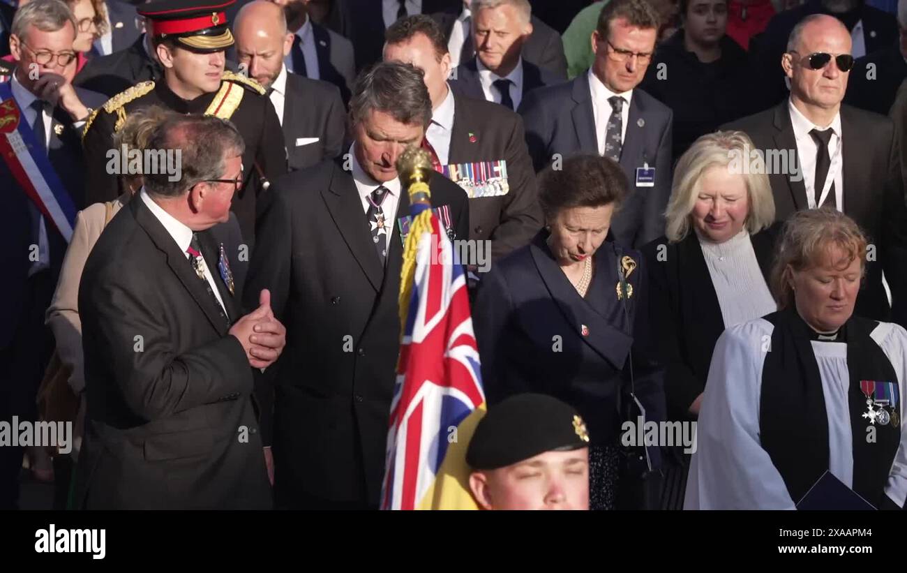 The Princess Royal walks in a procession after a service of remembrance ...