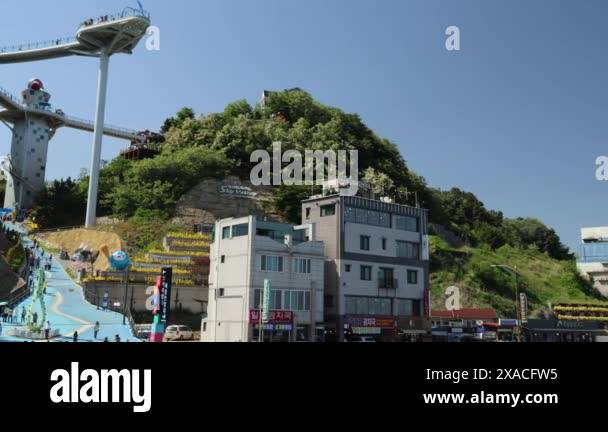 Donghae City, South Korea - May 18th, 2024: A panning left view from ...