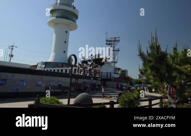 Donghae City, South Korea - May 18th, 2024: A pan and tilt shot ...