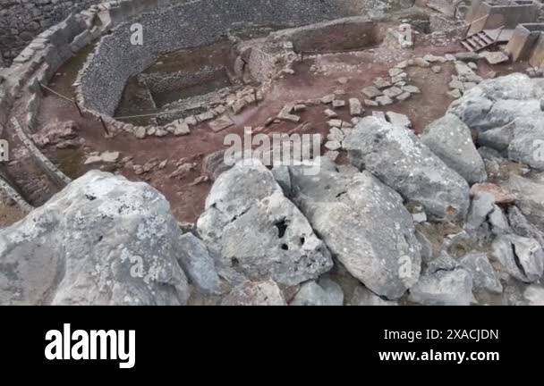 Archaeological site of ancient citadel of Mycenae , north-eastern ...