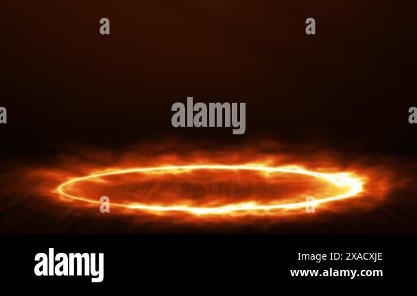 ring of fire illustration green screen background Stock Video Footage ...