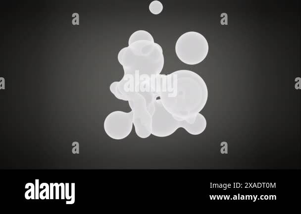 3D animation of abstract volume objects. Abstract morph liquid forms on ...