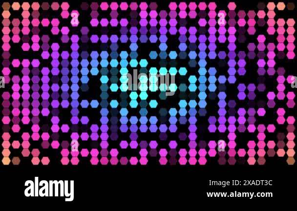 2D animation of hexagon pattern with opacity effects and radial ...