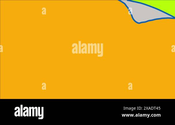 Cartoon video opening transition animation of paper being opened ...