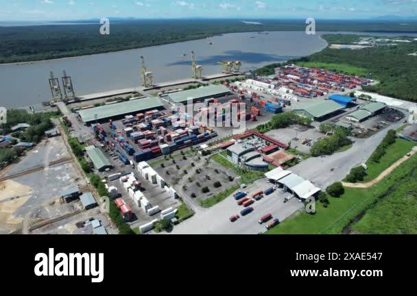 Kuching, Malaysia - June 5 2024: The Senari Port and Pending Terminal ...