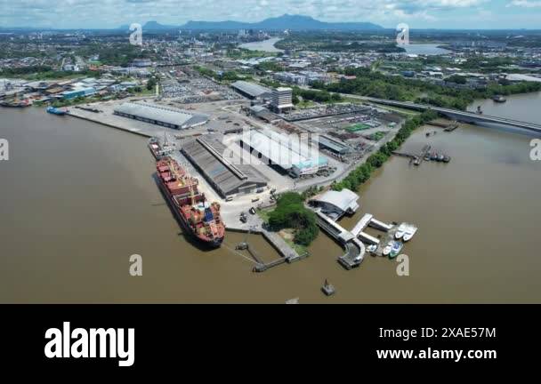 Kuching, Malaysia - June 5 2024: The Senari Port and Pending Terminal ...