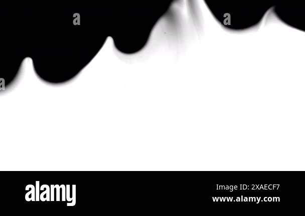 Black ink artistic flow splatter spots spills white paper beautiful ...