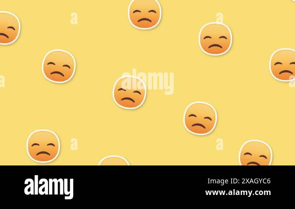 Sad but Relieved Face Animated Emoji on a Transparent Background. 4K ...