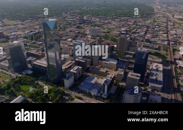 Oklahoma Citys skyscrapers and urban landscape, featuring iconic ...