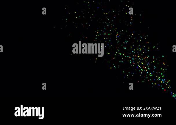 Confetti Explosion Animation on a transparent background. 3D Color ...